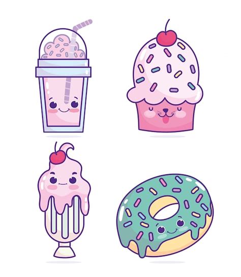 Sorvete Comidas Fofas Desenhos Kawaii A Palavra Kawaii Um Adjetivo Da L Ngua Japonesa Que