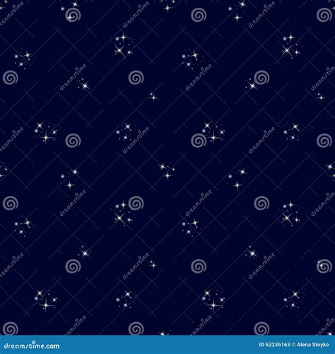 Starry Sky Seamless Pattern Stock Vector Illustration Of Outer
