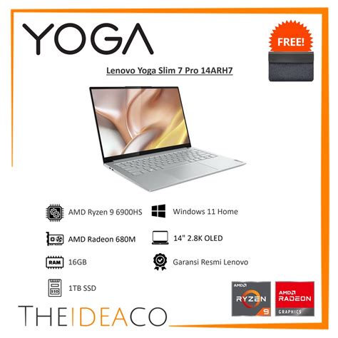 Jual Lenovo Yoga Slim Pro Ryzen Hs Creator Edition Gb Tb Ssd Ohs Shopee Indonesia