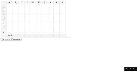 Jspreadsheet CE And React Forked Codesandbox