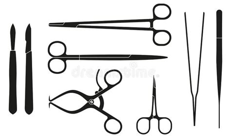 Instrumentos Cirúrgicos ícone Pinças Ou Pinças Para Pinças Do Bisturi
