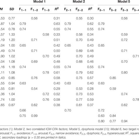 Descriptive Item Statistics Factor Loadings And Factor Correlations