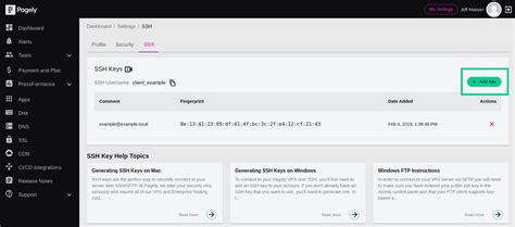Adding Ssh Keys To Atomic Pagely Quickstart