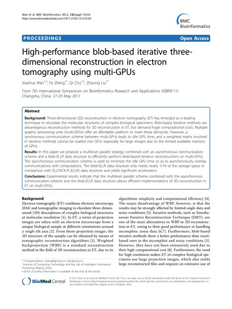 Pdf High Performance Blob Based Iterative Three Dimensional