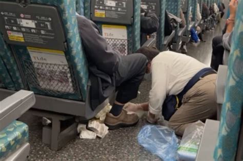 清潔阿姨「趴乘客腳邊」跪地擦拭嘔吐物！網心疼喊：快加薪 高鐵回應了 風傳媒 Line Today