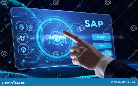 SAP System Software Automation Concept On Virtual Screen Data Center Business Modern