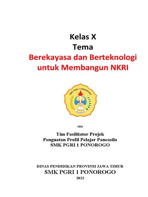 Template Modifikasi Modul P5 Teknologi Pdf