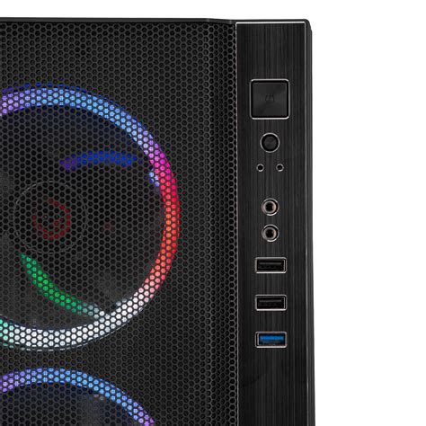 Rampage CARISMA MESH PLUS Cm Rainbow Fan W Plus Tempered Glass Usb Usb