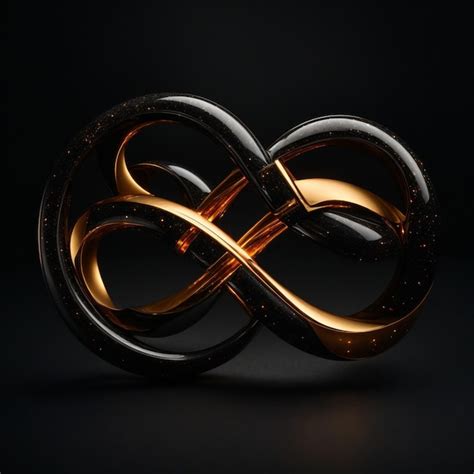 Premium Ai Image Finite Symbols On Black Background 3d Rendering