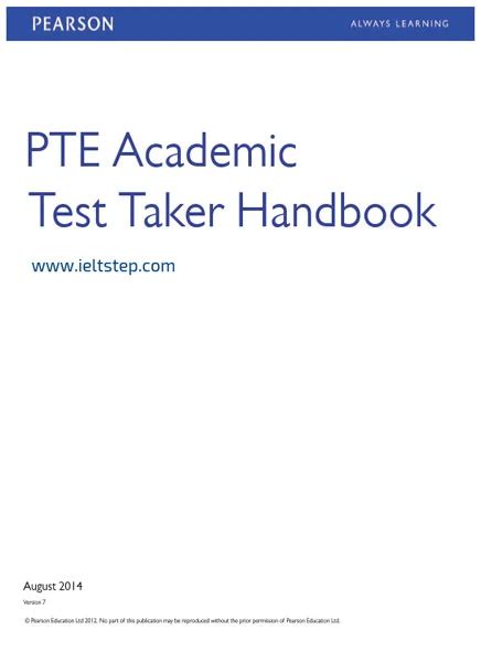 کتاب Pte Academic Test Taker Handbook Ieltstep