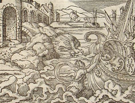 Scylla Holding On To Minos Boat As Her Father The Osprey Attacks Her
