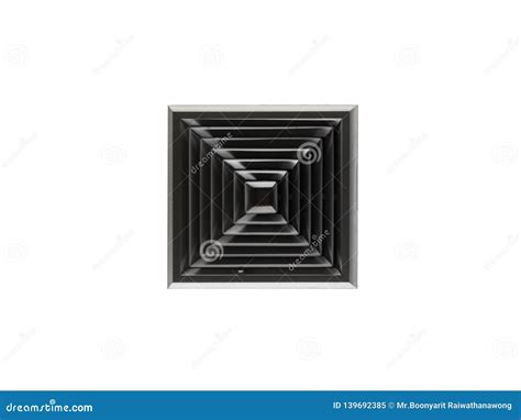 Square Ceiling Diffusersupply Air Diffuser Isolated On White