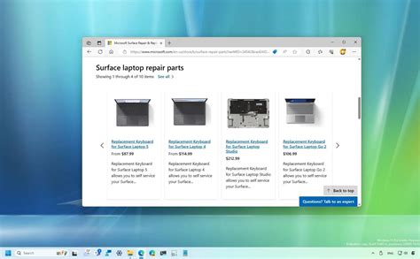 Microsoft Store 现在销售用于维修 Surface 设备的替换零件