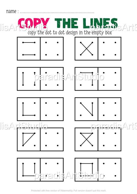 Copy The Line Line Tracing Handwariting Practice Pre Writing