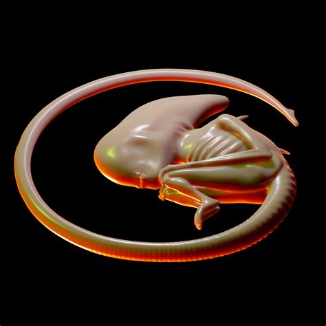 Stl File Neomorph Embryo Xenomorph Embryo 👽 ・3d Printer Model To
