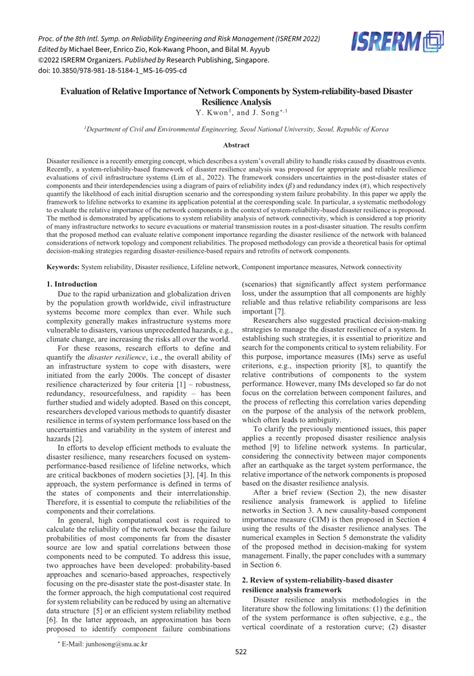 Pdf Evaluation Of Relative Importance Of Network Components By System