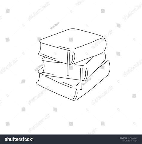 Vector Isolated Stack Three Books Bookmarks Stock Vector Royalty Free
