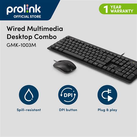Prolink Gmk M Multimedia Desktop Combo Keyboard And Mouse