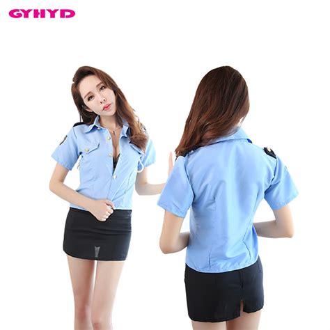 Aliexpress Com Buy OL Sexy Cosplay Police Women Role Playing Game Sexy Uniforms Shirt And