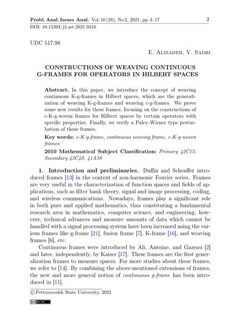 Pdf Constructions Of Weaving Continuous G Frames For Operators In