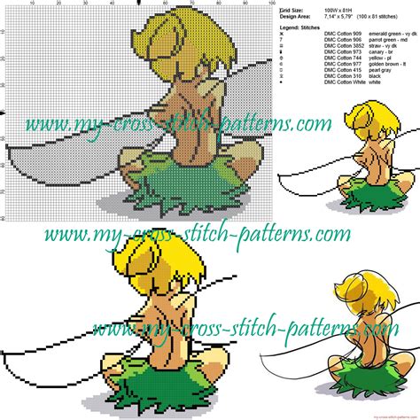 Tinkerbell Cross Stitch Pattern 2 Free Cross Stitch Patterns Simple