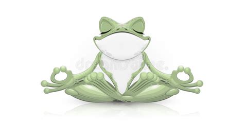 Rana 3d En La Posición De La Yoga Del Zen Stock de ilustración