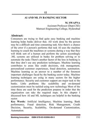 Ai And Ml In Banking Sector Pdf