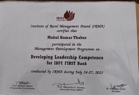 Mukul Thakur On Linkedin Another Milestone 🧾 Thank You Idfc First Bank