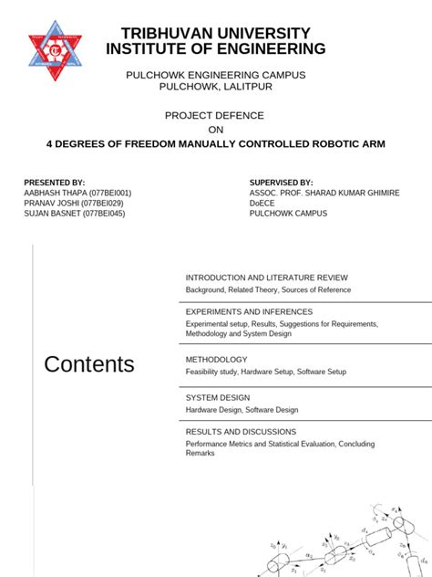 4 Degrees Of Freedom Manually Controlled Robotic Arm Pdf Actuator