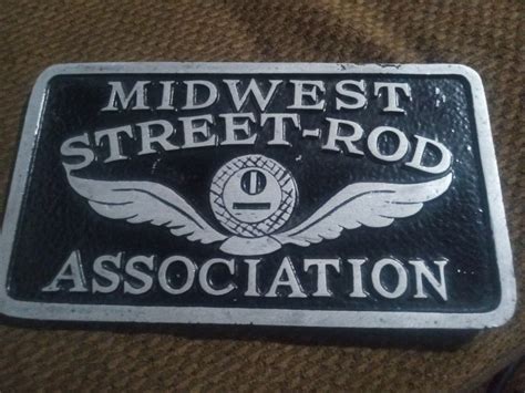 Rare Vintage Midwest Street Rod Association Cast Aluminum Car Club