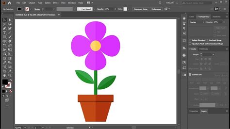 Как нарисовать цветок в иллюстраторе