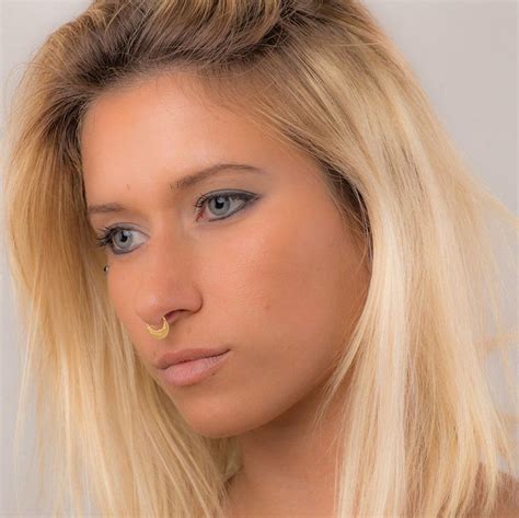 14k Gold Septum Ring Tribal Septum Ring 14k Gold Septum Etsy Israel