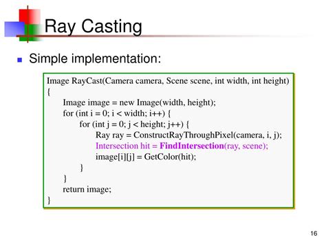 PPT Ray Casting PowerPoint Presentation Free Download ID