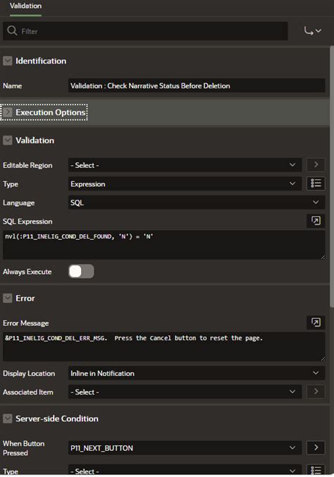 Validation Firing Before Dynamic Action On Push Button Oracle Forums