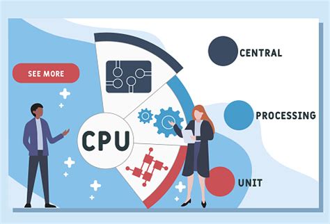 벡터 웹 사이트 디자인 템플릿 Cpu 중앙 처리 단위 약어 Cpu에 대한 스톡 벡터 아트 및 기타 이미지 Cpu 과학 데이터 Istock