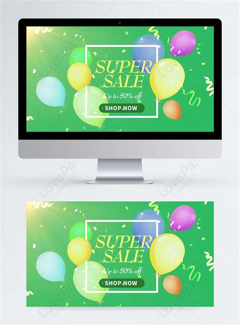 녹색 풍선 프로모션 이미지 사진 464993722 무료 다운로드