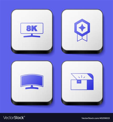 Set Computer Monitor Game Rating With Medal Vector Image