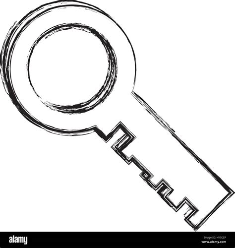 Key Security Golden Safety Vector Icon Illustration Stock Vector Image