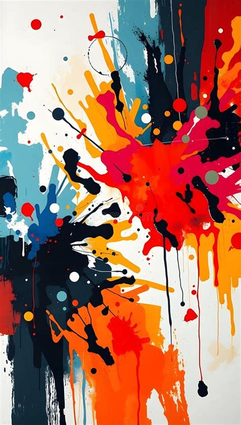 Abstract Emotion Bursts With Color Chaos And Inner Power Stock Illustration Illustration Of