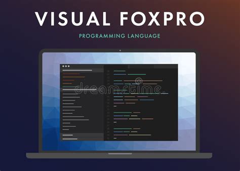 Visual Foxpro Programming Language Stock Vector Illustration Of