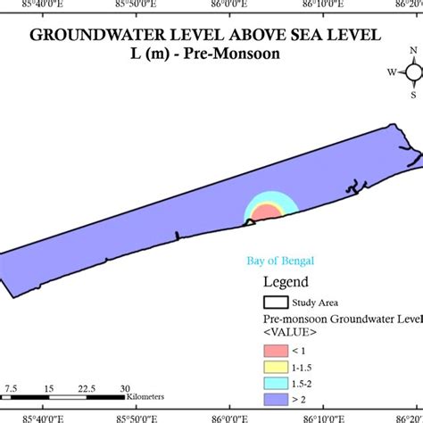 Map Of Groundwater Level L Pre Monsoon Download Scientific Diagram