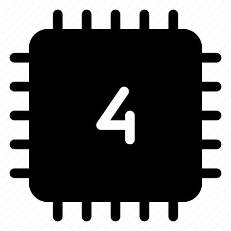 Core Cpu Device It Microchip Processor Quad Icon