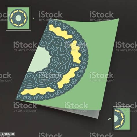 교재 책자 또는 노트북 이랑 민족 원 요소입니다 벡터 패션 일러스트입니다 3차원 형태에 대한 스톡 벡터 아트 및 기타 이미지 3차원 형태 공란 광고 Istock