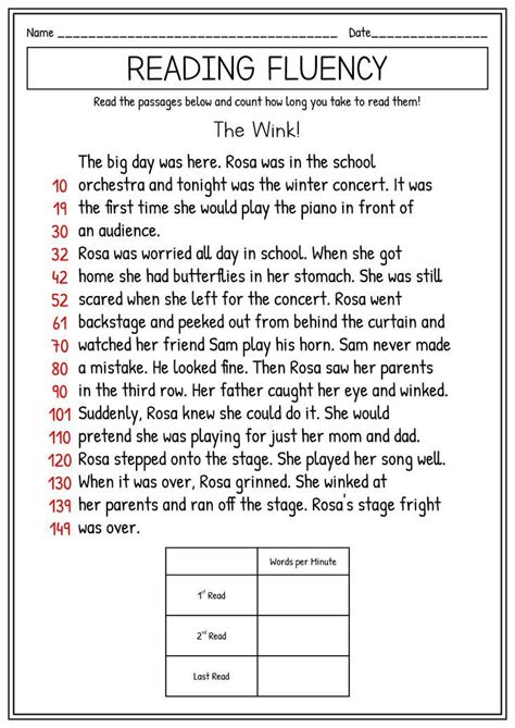 Reading Fluency 2nd Grade Worksheets Artofit