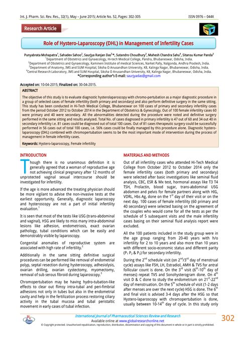 Pdf Role Of Hystero Laparoscopy Dhl In Management Of Infertility Cases