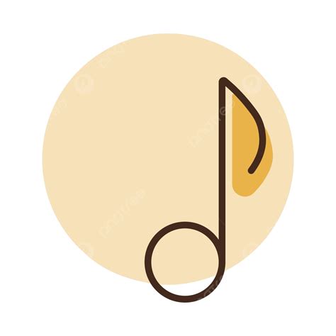Music Note Flat Vector Icon Quaver Tone Background Vector Quaver Tone