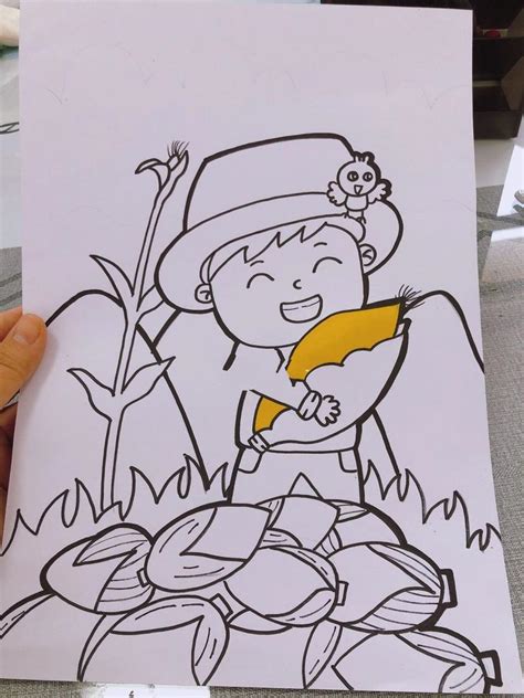 秋收玉米儿童简笔画（汇总14张） 简笔画图片大全
