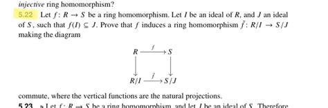 Solved Injective Ring Homomorphism 522 Let Fr→s Be A Ring