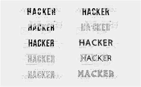 Hacked Conceptual Layout With Hud Elements For Print And Web Lettering With Futuristic User
