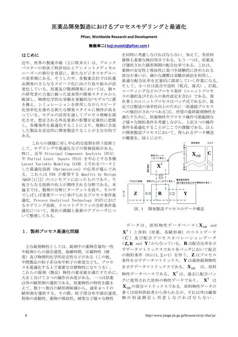 医薬品開発製造におけるプロセスモデリングと最適化